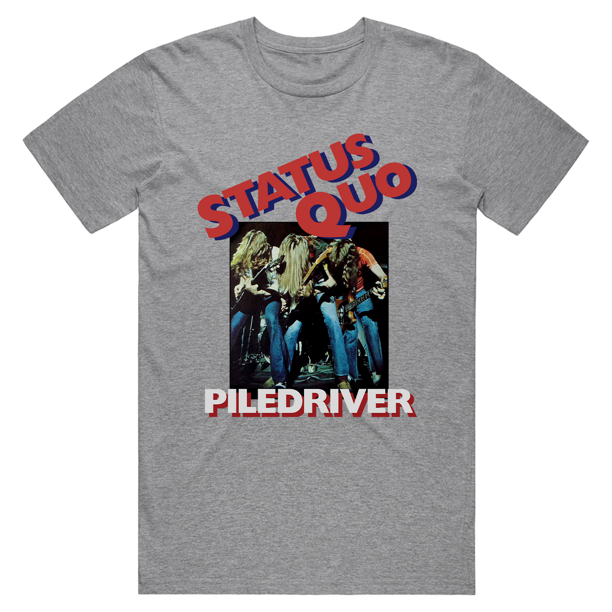 Piledriver Photo Grey Tee – Status Quo