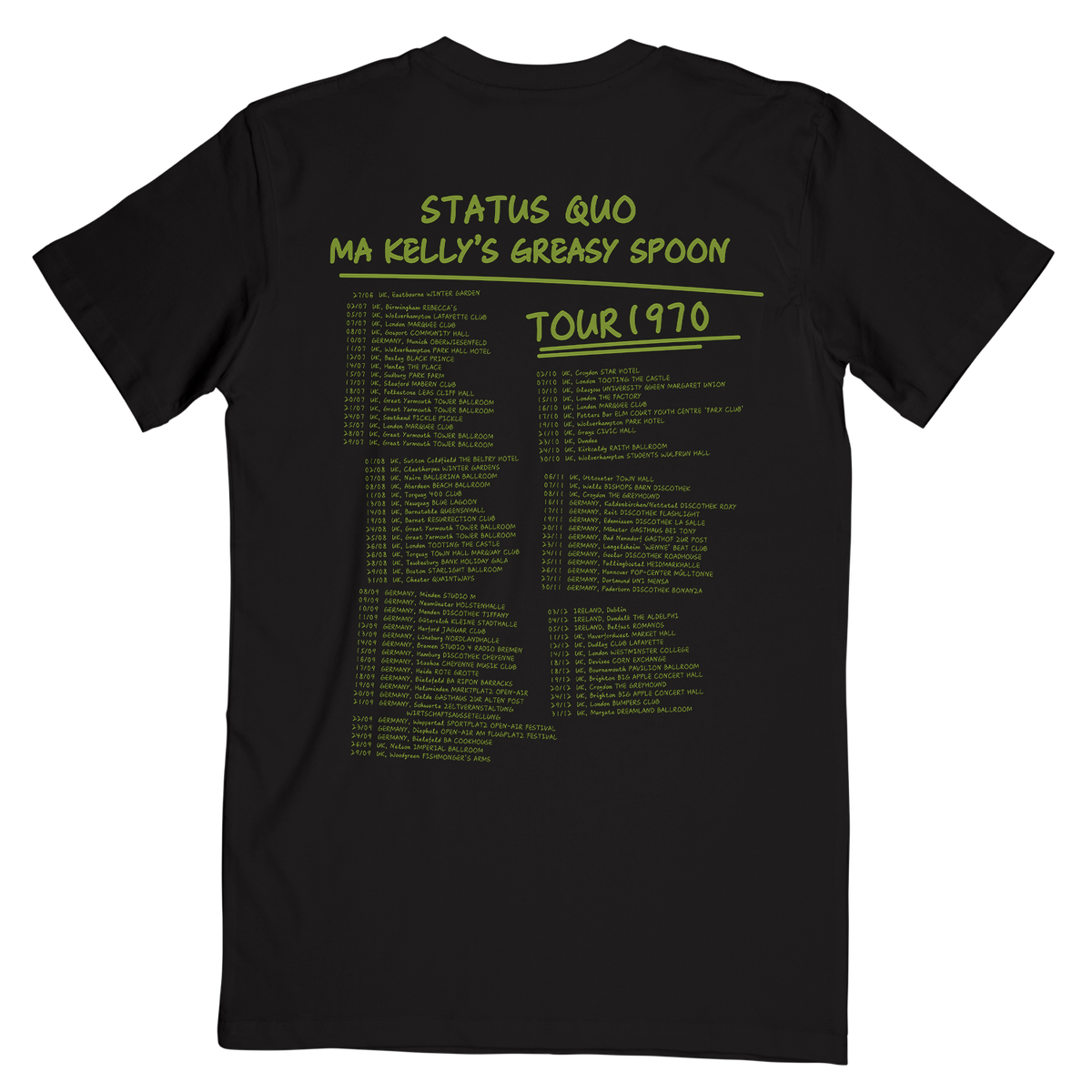 Ma Kelly's Greasy Spoon Anniversary Tour Tee – Status Quo