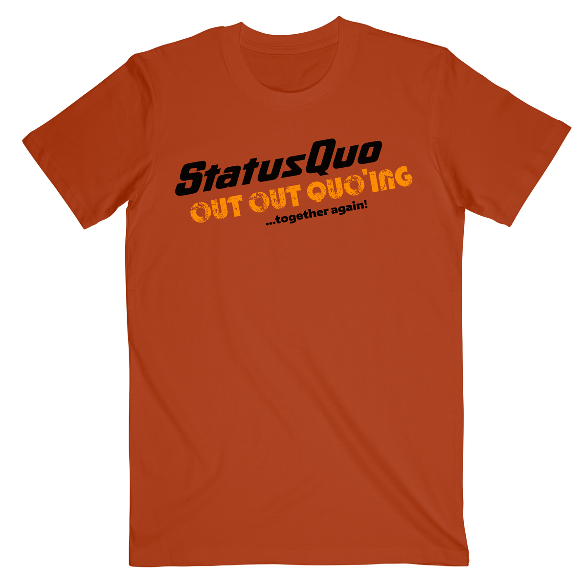 Out Out Quoing Orange Logo Tee – Status Quo
